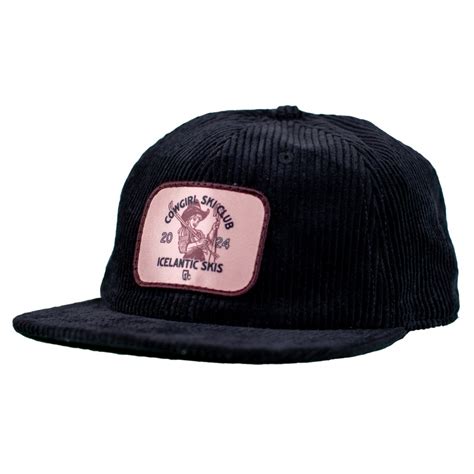 Cowgirl Ski Club Corduroy Cap Black Your Action Sports Shop