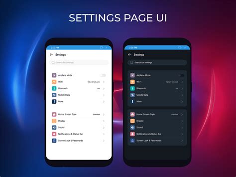 Mobile Settings On Behance