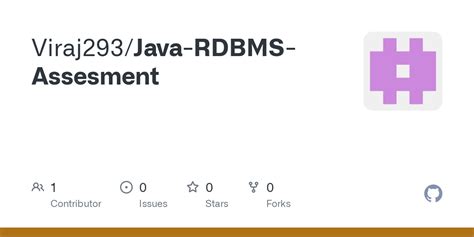 Github Viraj293java Rdbms Assesment