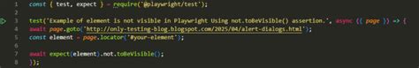 How To Check Element Is Not Visible In Playwright
