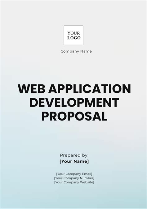 Free Web Application Development Proposal Template To Edit Online