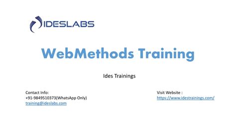 Ppt Webmethods Training Idestrainings Powerpoint Presentation Free Download Id 11481755