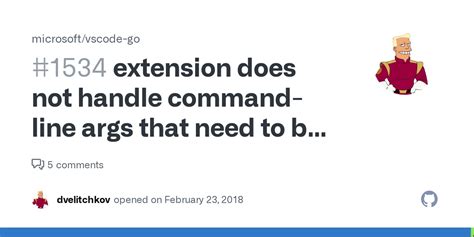 Extension Does Not Handle Command Line Args That Need To Be Passed To Tests · Issue 1534