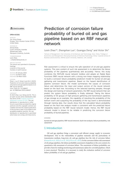 Pdf Prediction Of Corrosion Failure Probability Of Buried Oil And Gas