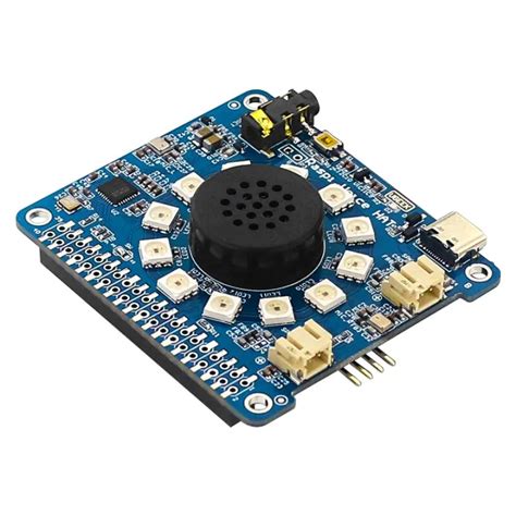 เสียงหมวก Raspberry Pi Dual ไมโครโฟนการจดจำเสียงการบันทึก Ai สมาร์ท