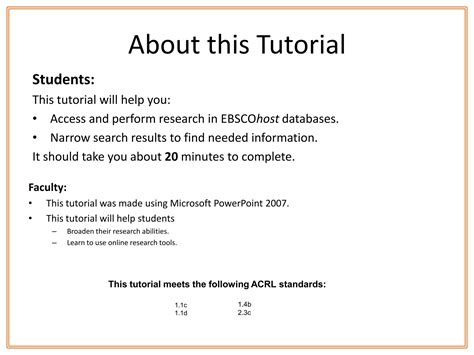 Using Ebsco Databases Ppt