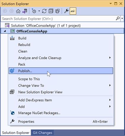 Publish A NET Application Office File API DevExpress Documentation