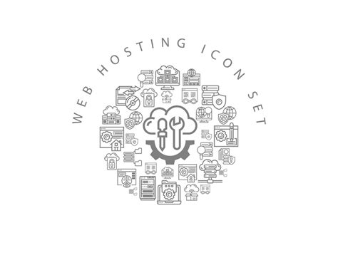 Web Hosting Icon Set Design On White Background 10742735 Vector Art At Vecteezy