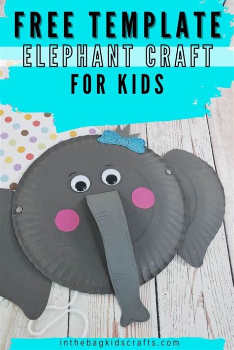 Elephant Preschool Craft Template Paper Plate Elephant Craft With