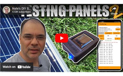 Testing Solar Panels Using An Irradiance Sensor Better Than Mppt