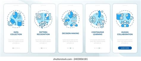 2d Icons Representing Cognitive Computing Work Stock Vector Royalty