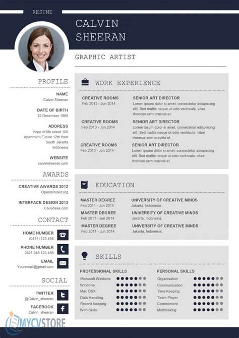 Professional CV MS Word Template Download For Word