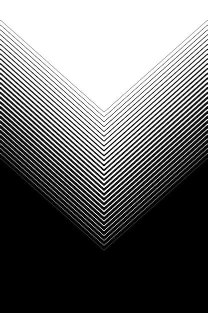 Premium Vector Thin Straight Line Smooth Transition From Black To White Thin Arrow Shaped