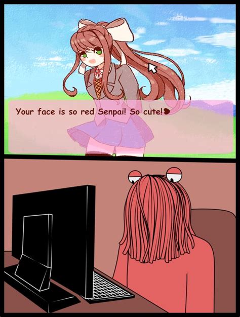 Ddlc Comic Don T Hug Me Monika Funny Cartoon Gifs Literature Club Funny Cartoon