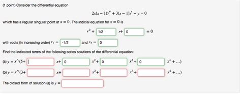 Solved Consider The Differential Equation 2x X 1 Y 3