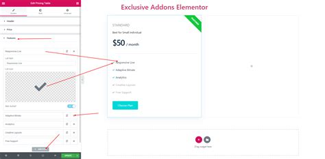How To Configure And Style Pricing Table Widget With Elementor