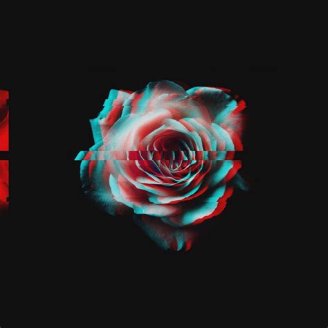 Download Glitch Aesthetic Rose Art Wallpaper