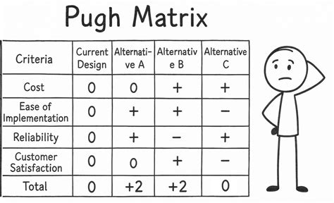 Pugh Matrix For Effective Decision Making Quality Gurus