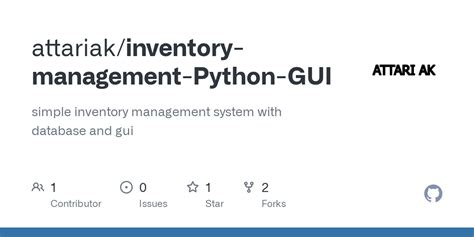 Github Attariak Inventory Management Python Gui Simple Inventory Management System With