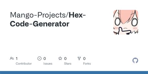 Github Mango Projectshex Code Generator