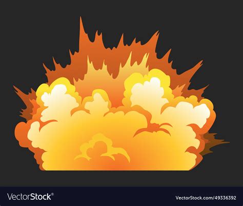 Explosion Animation Effect For Game Burst Vector Image