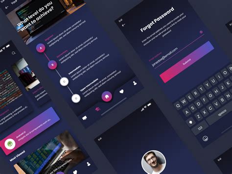 Tech Courses Concept Ui Kit Free Xd Resource Adobe Xd Elements