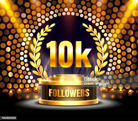 팔로워 여러분 10k 온라인 소셜 그룹 해피 배너 축하 벡터 10에 대한 스톡 벡터 아트 및 기타 이미지 10 10000미터 감사합니다 Istock