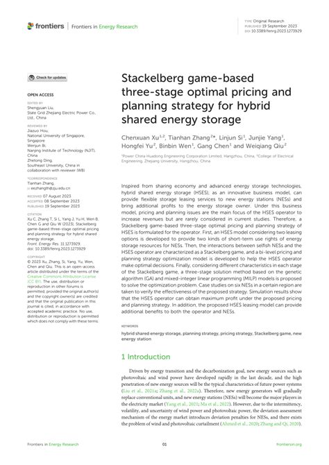 Pdf Stackelberg Game Based Three Stage Optimal Pricing And Planning Strategy For Hybrid Shared