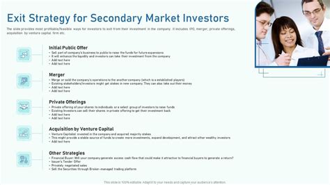 Exit Strategy For Secondary Market Investors Clipart PDF