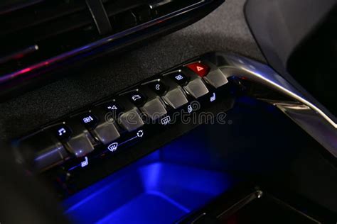 Close Up Of The Various Function Switches On The Car Dashboard Stock Image Image Of Knob