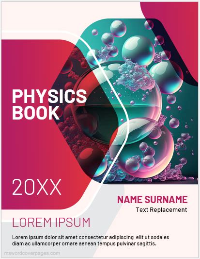 Physics Book Cover Page Template Ms Word Cover Page Templates