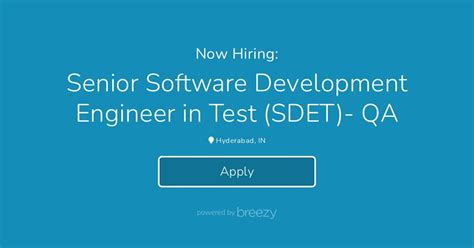 Senior Software Development Engineer In Test Sdet Qa At Zl Tech