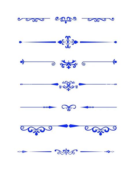 分割线花纹 源文件下载【酷图网】分割线花纹 法式花纹 线条形状 边框分割线 黑色 简约 欧式 手绘 花瓣网