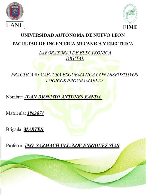 Practica 3 Lab Ed I Juan Antunes Pdf Electrónica Ciencias Fisicas