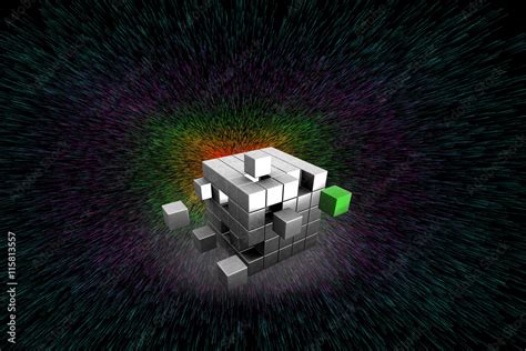 D Puzzle Cube Concept Of Finding Solution To A Problem Through A Solution Cube Which Is In