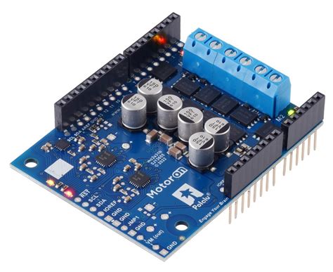 Motoron M2s18v20 Dual High Power Motor Controller Shield For Arduino Connectors Soldered