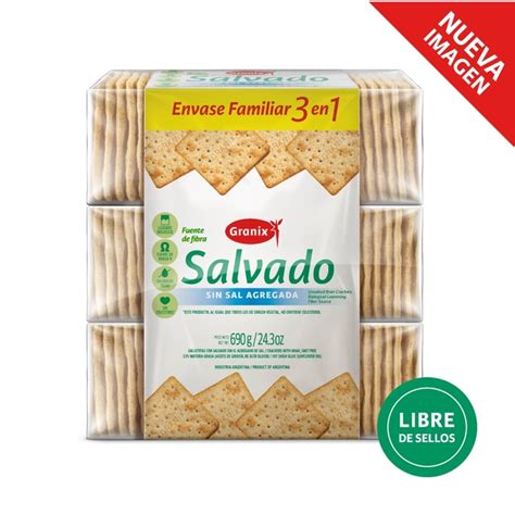 Salvado Sin Sal Pack Familiar 3 En 1 690g Granix