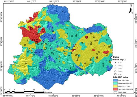 Groundwater Vulnerability Index Map Prepared By Drastic Method And No 3 Download Scientific