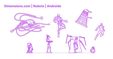Robots Androids Dimensions And Drawings