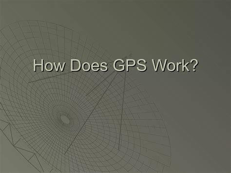 How Gps Works PPT Geography Science