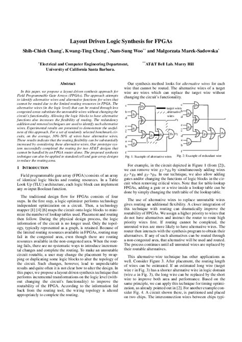 Pdf Layout Driven Logic Synthesis For Fpgas