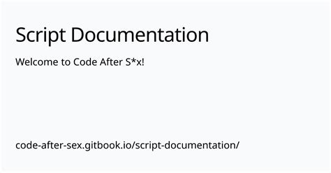 Introduction Code After Sex