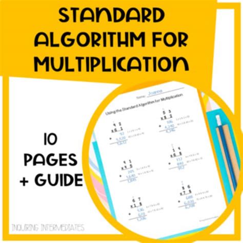 Standard Algorithm For Multiplication Worksheets By Inquiring Intermediates