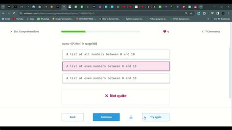 80 List Comprehensions Python Developer Sololearn Youtube