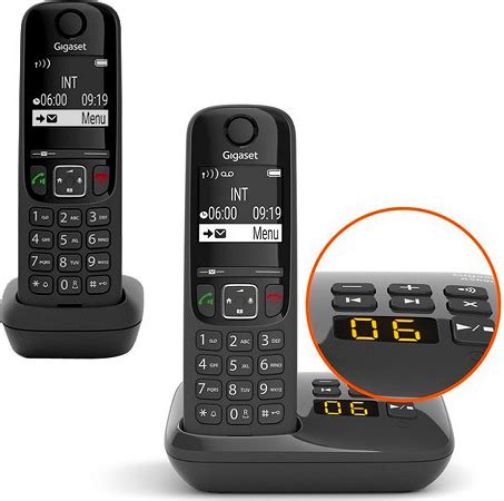 Gigaset Telefono cordless DUO DECT GAP Segreteria Vivavoce Id Chiamante ...