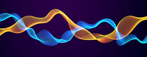 3 차원 입자 배열 어둠 속에 흐르는 상호 사운드 웨이브 메쉬 벡터 효과 일러스트 포인트 라운드 빛나는 혼합된 메쉬 벽지를 휴식 하는 미래 기술입니다 3차원 형태에 대한