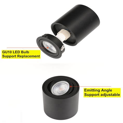 Gu10 Surface Mount Led Spotlight Cylinder Spot Light Shopee Philippines