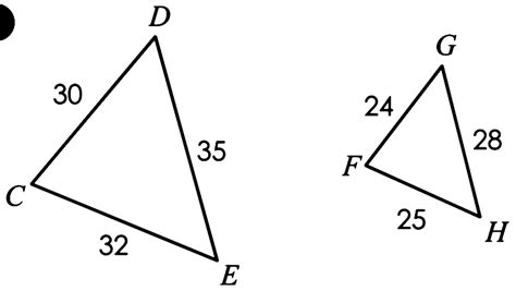 Solved Determine If The Examples Below Are Similar By Sss∼ If Yes Write A Similarity