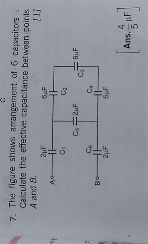 The Figure Shows Arrangement Of Capacitors Calculate The Effective
