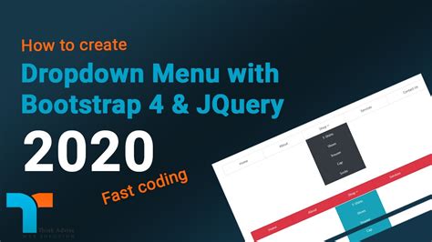 drop down menu with bootstrap 4 and jquery 2020 youtube